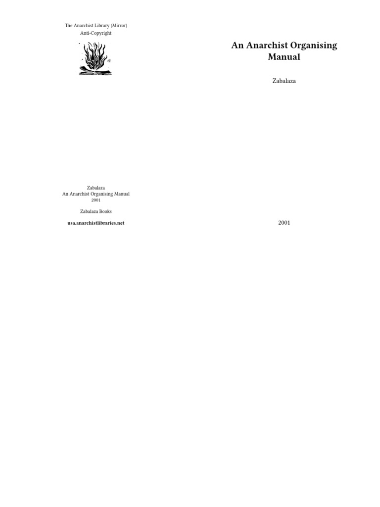 Zabalaza An Anarchist Organising Manual.a4 | PDF | Leadership