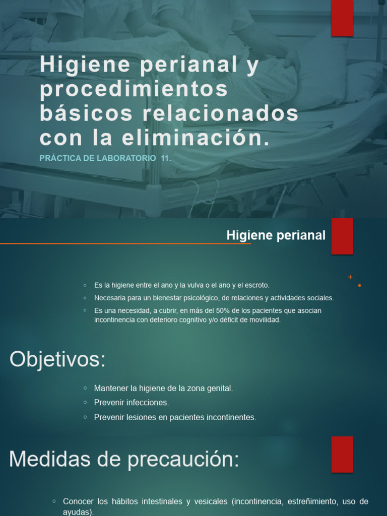 PL 11 Higiene Perianal | Descargar gratis PDF | Lavado de manos | Especialidades Medicas