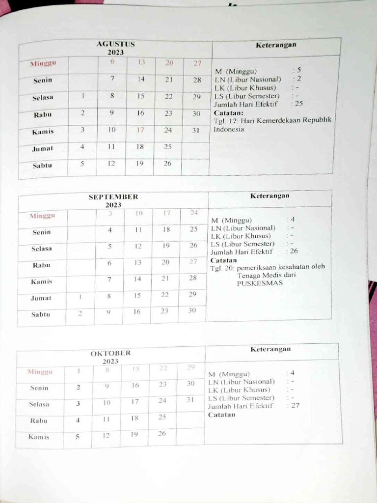 6.1. Kalender Pendidikan | PDF