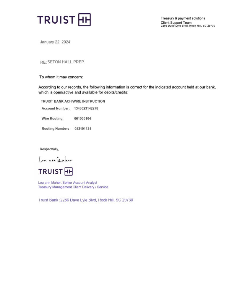 SETON HALL PREP Remittance Letter-5 - 1 - 2 | PDF