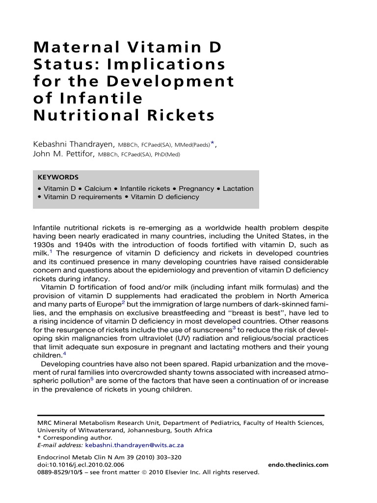 Thandrayen 2010 | PDF | Vitamin D | Vitamin