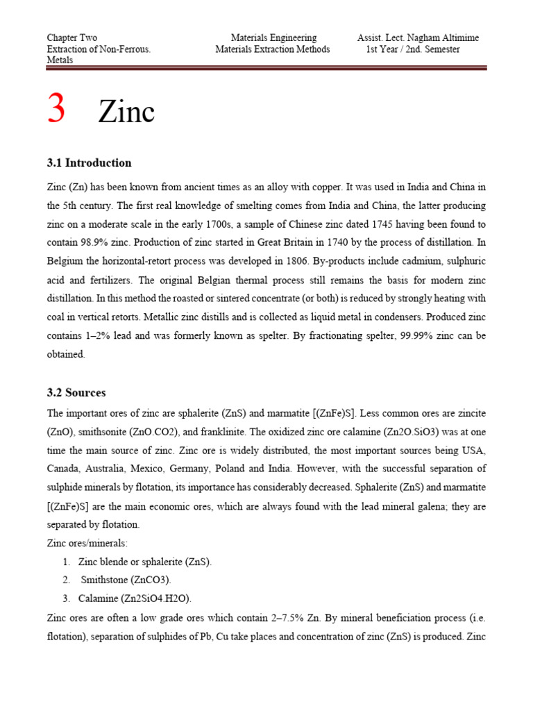 Zinc Production | Download Free PDF | Zinc | Corrosion
