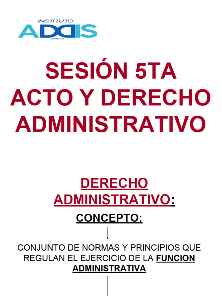 Adm Pub 5ts Sesión | PDF | Ley administrativa | Administración Pública