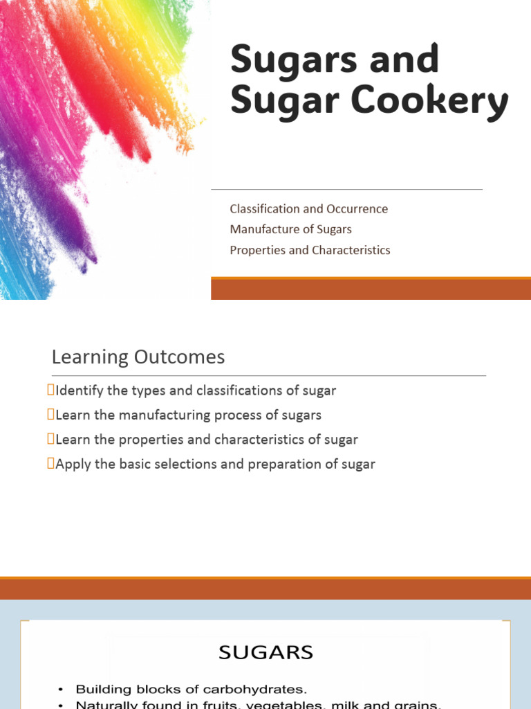 Sugars and Sugar Cookery | PDF