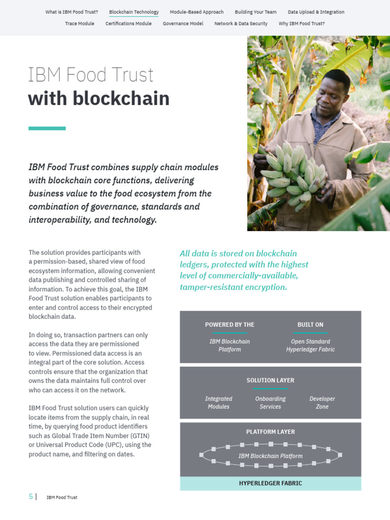IBM Food Trust: Blockchain Overview | PDF | Telecommunications ...