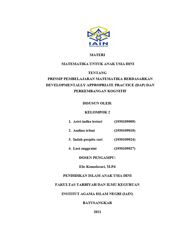 Materi MTK KLMPK 2 Oke | PDF