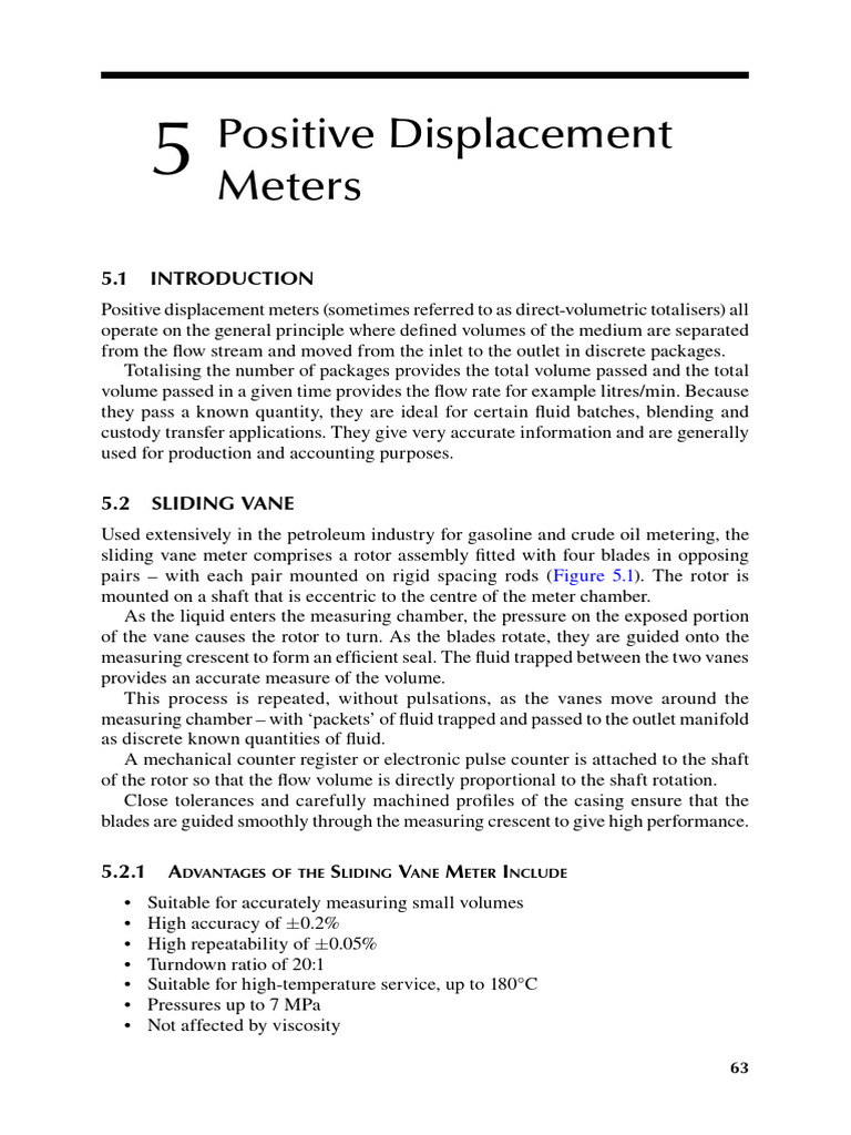 Positive Displacement Meters | Download Free PDF | Pump | Flow Measurement