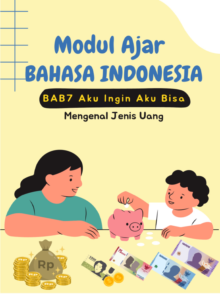 Modul Ajar Bahasa Indonesia Bab7 Kelas 1 Uang | PDF