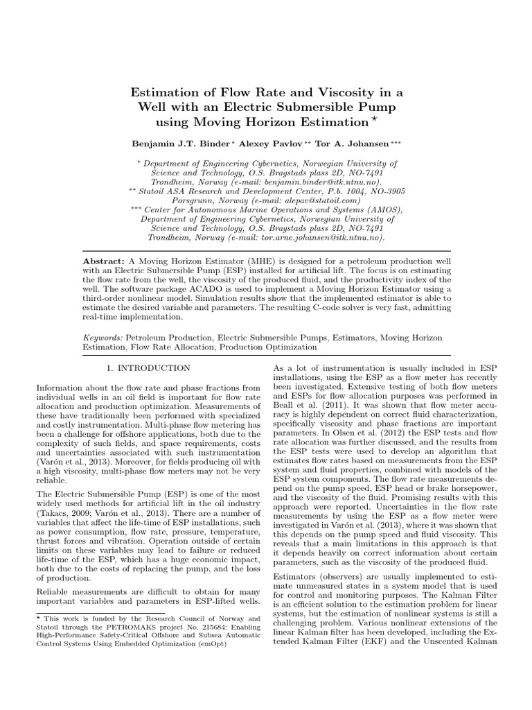Mhe For Esp Final v4 | PDF | Viscosity | Kalman Filter