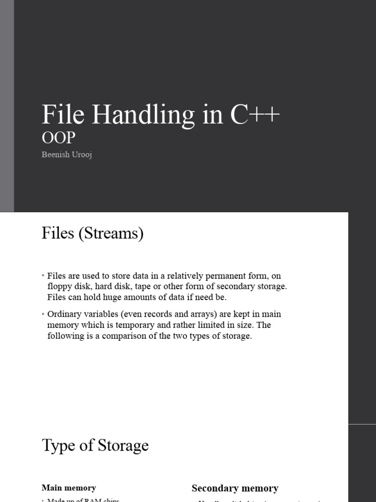 Lecture 10 | PDF | Computer Data Storage | Computer File Lecture 10 | PDF | Computer Data Storage | Computer File