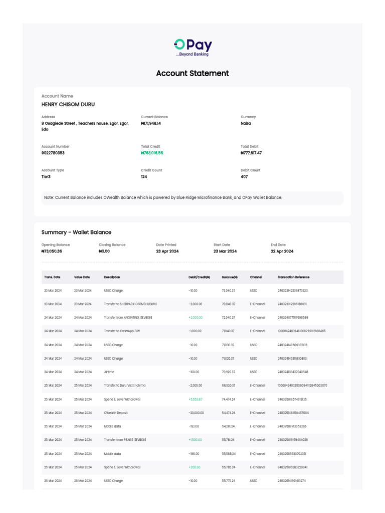 Henry Chisom Duru - 9022780353 - 20240423224732 | PDF | Credit Card ...