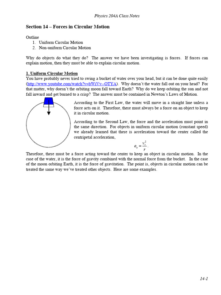 Section 14 | PDF | Force | Orbit