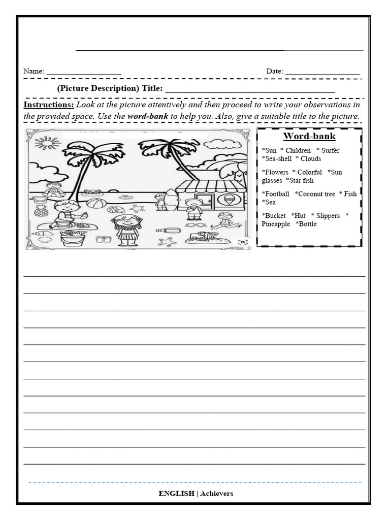 ACHV-Picture Comprehension #01 | PDF