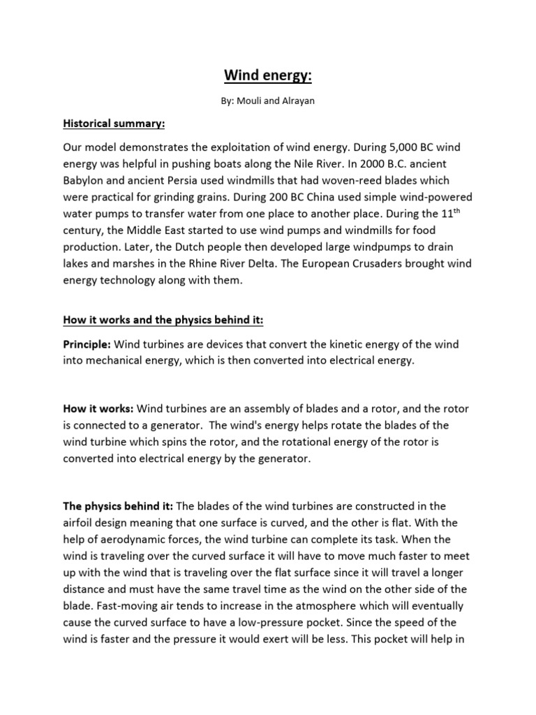 Wind Energy | PDF | Wind Power | Greenhouse Gas