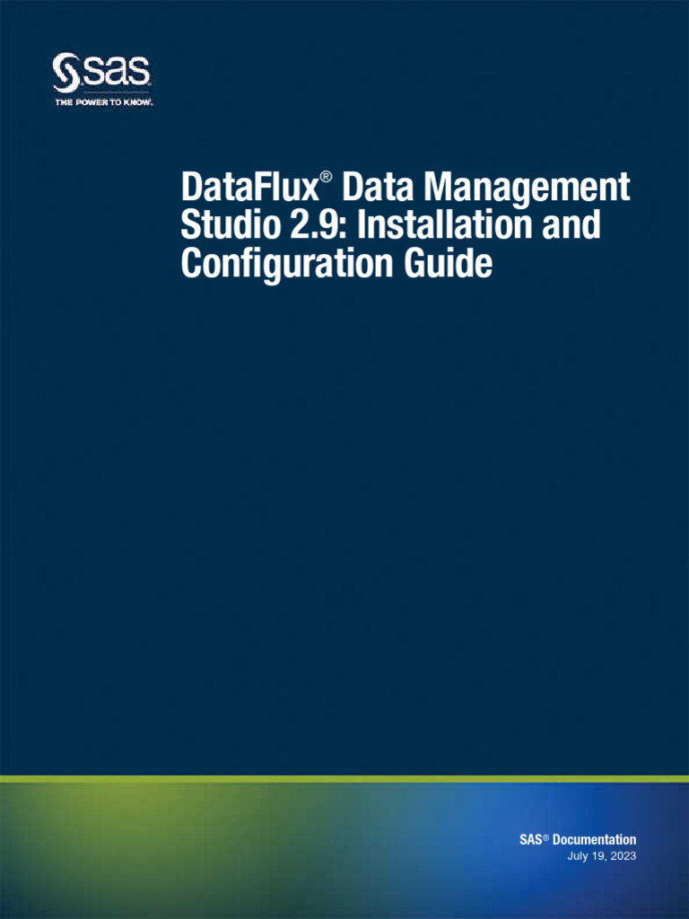 DataFlux Data Management Studio 2.9 - Instalation and Configuration ...