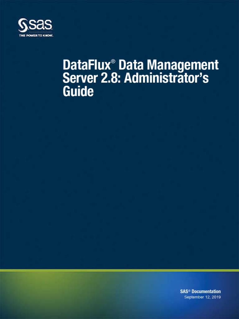 DataFlux Data Management Studio 2.8 - Administrator's Guide | PDF ...