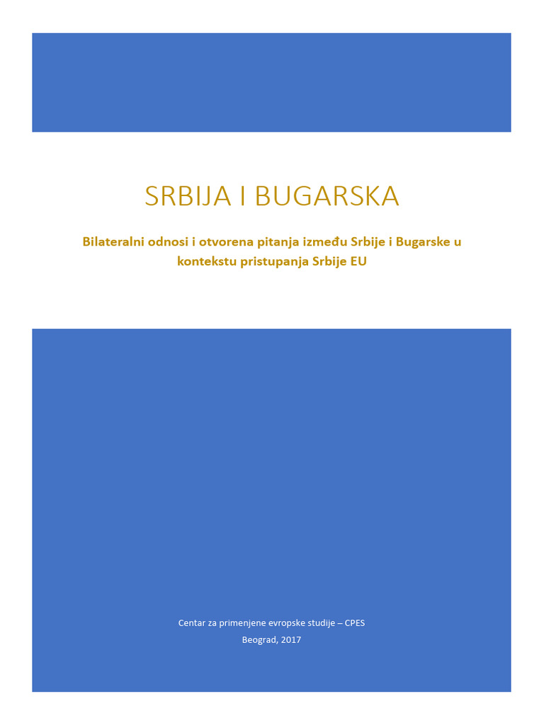 Srbija I Bugarska Odnosi | PDF