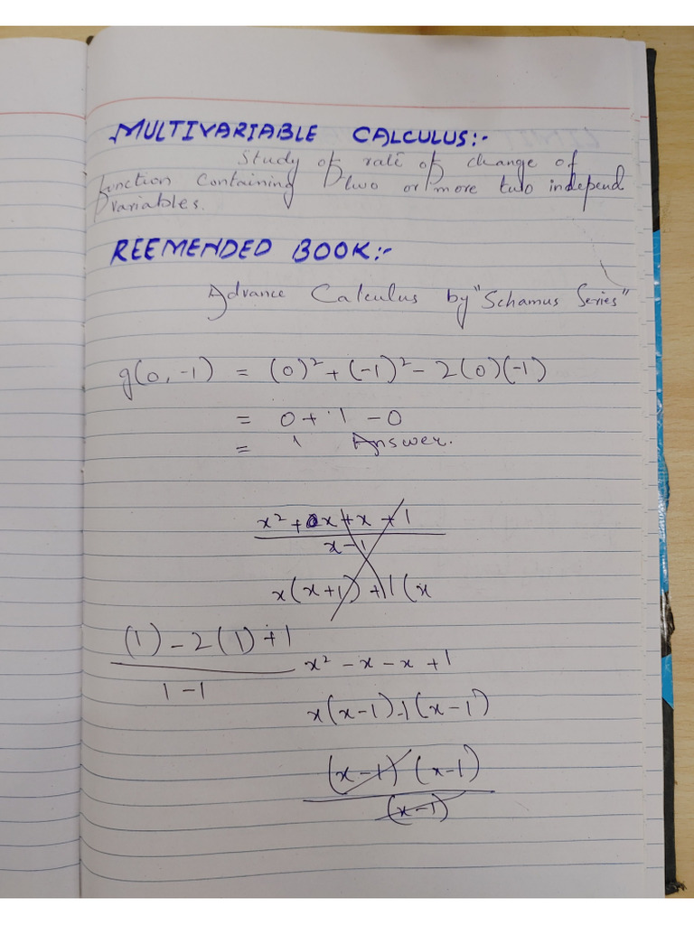Multivariable Calculus (MVC) | PDF