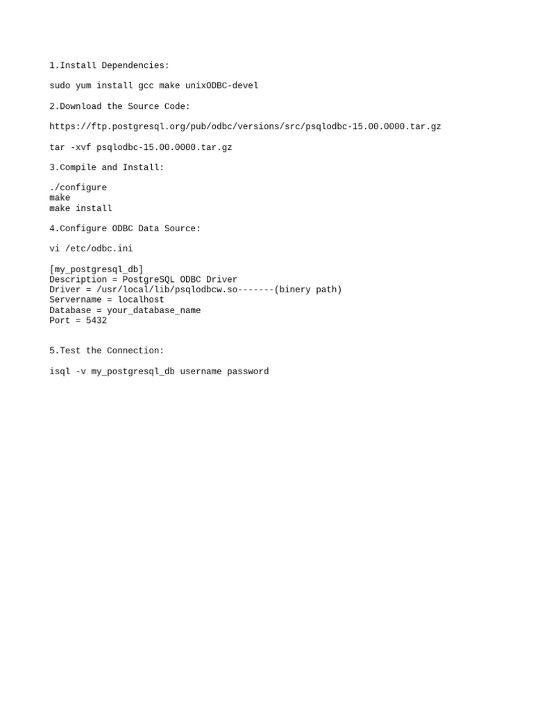 ODBC Installation | PDF