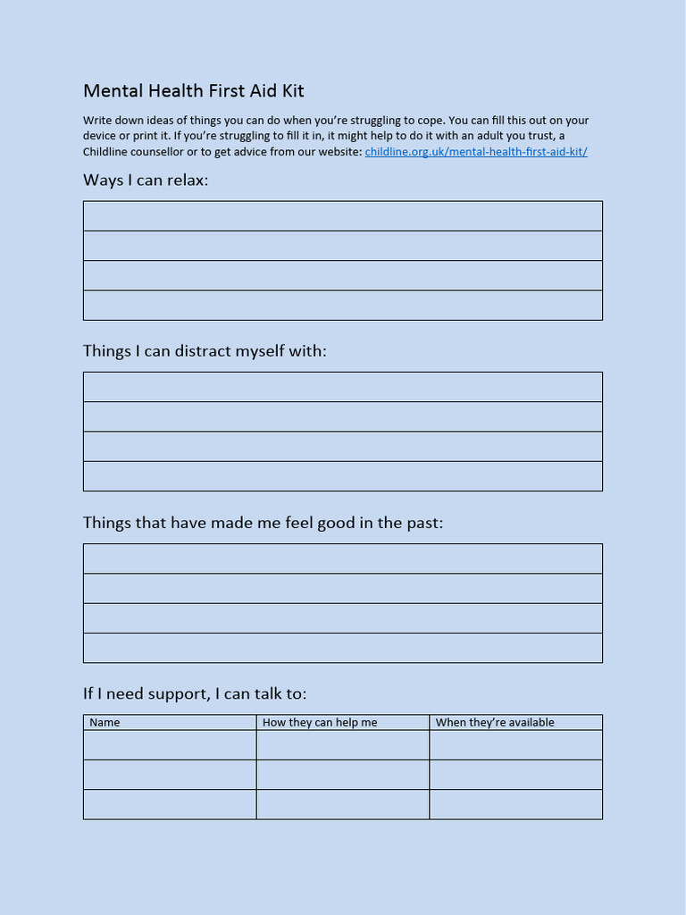 Mental Health First Aid Kit | PDF