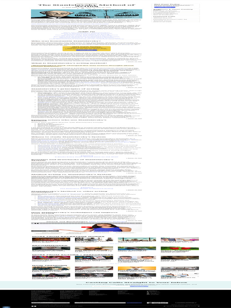 The Stanislavsky Technique - An Actor's Guide - Backstage | PDF ...