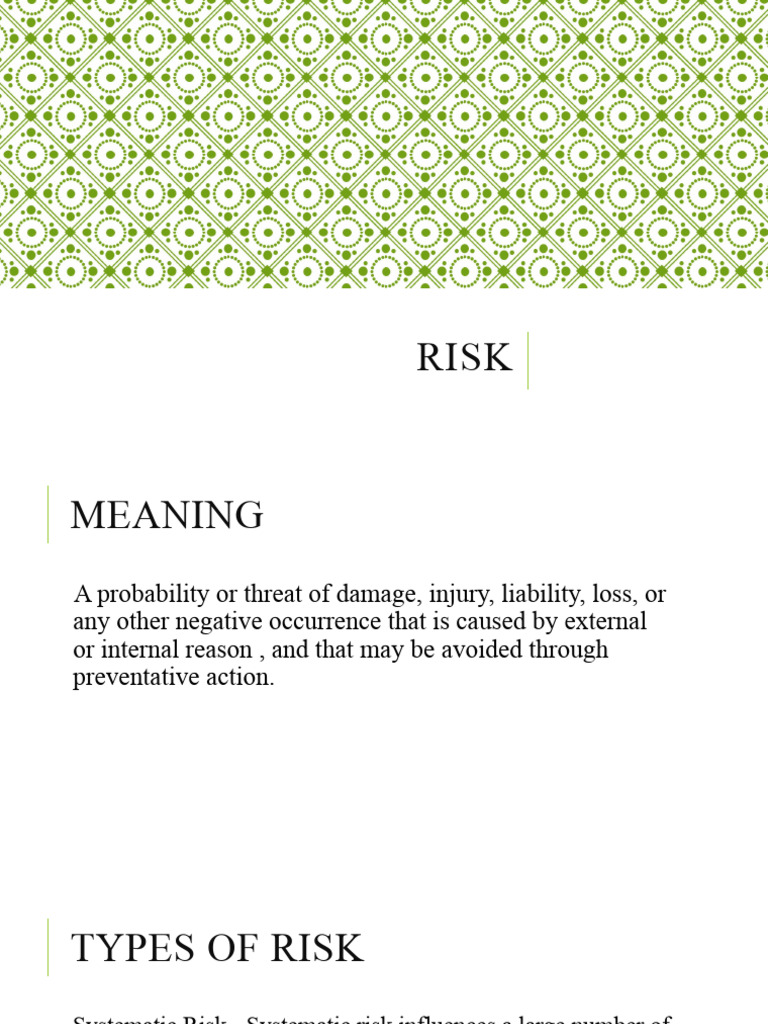 Understanding Risk and Profit Types | PDF | Financial Risk | Investing