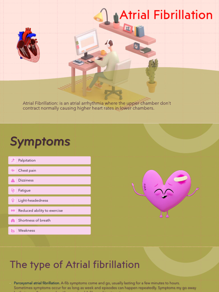 Atrial Fibrillation: Symptoms, Types, Causes | PDF
