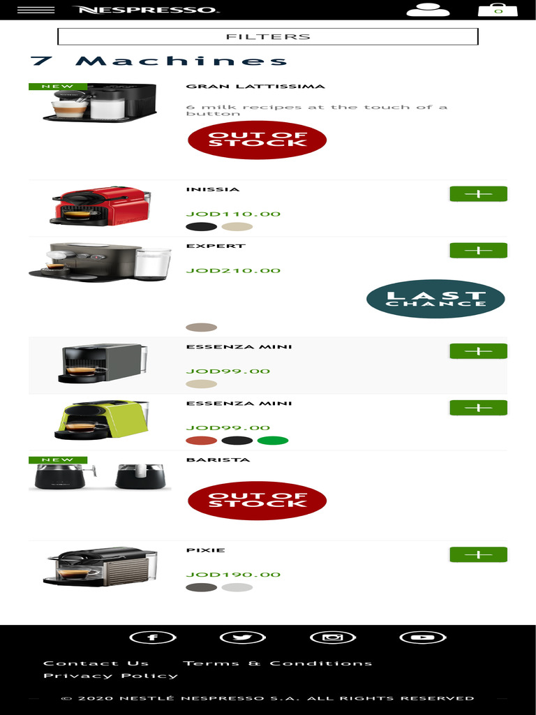 Coffee Machines Nespresso Jordan | PDF | Wellness