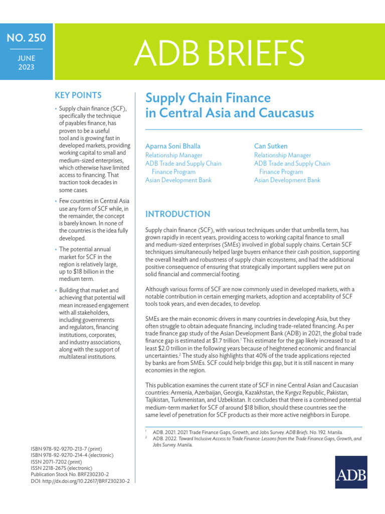 adb-brief-250-supply-chain-finance-central-asia | PDF | Factoring ... adb-brief-250-supply-chain-finance-central-asia | PDF | Factoring ...