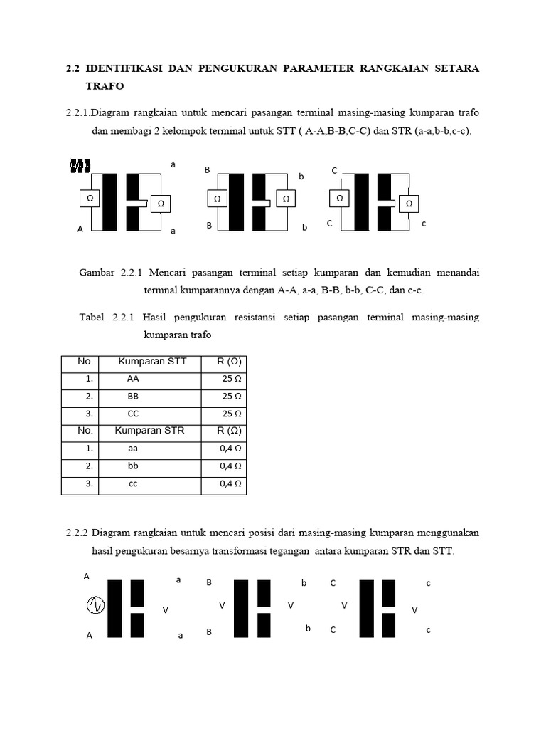 Identifikasi Dan Pengukuran Parameter Rangkaian Setara Trafo | PDF