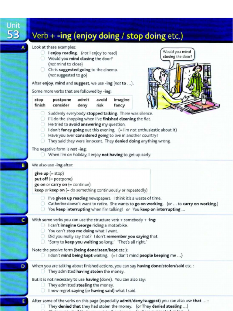 Verbs With To and Ing | PDF