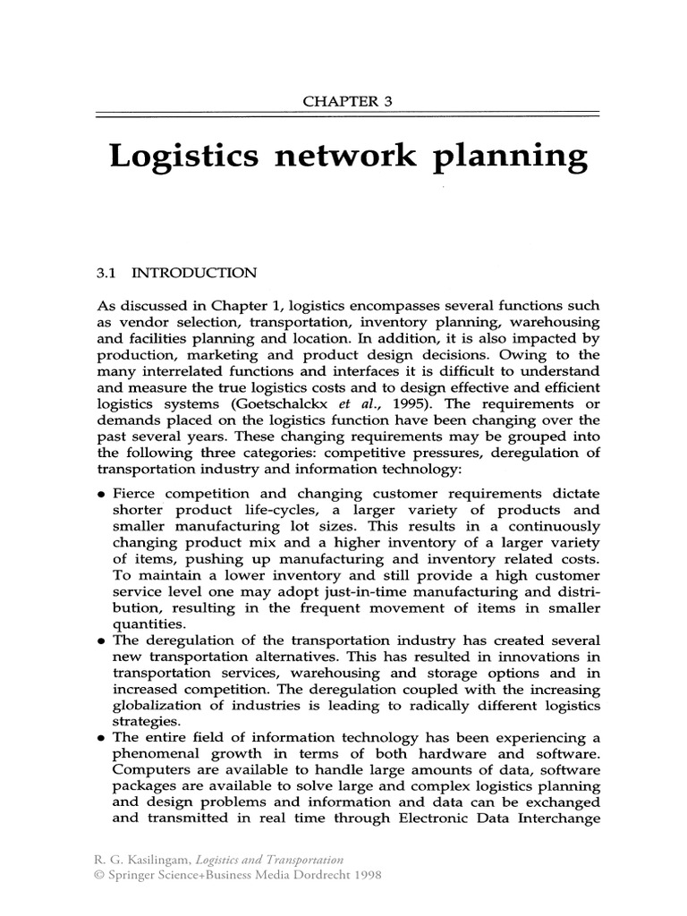 Logistics Network Planning Strategies | PDF | Logistics | Warehouse