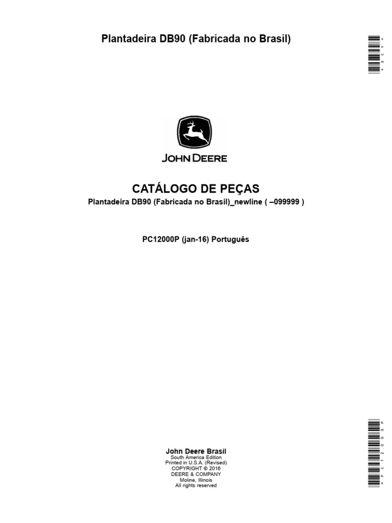 Plantadeira DB90 (Fabricada No Brasil) - Newline (-099999) | PDF | Parafuso