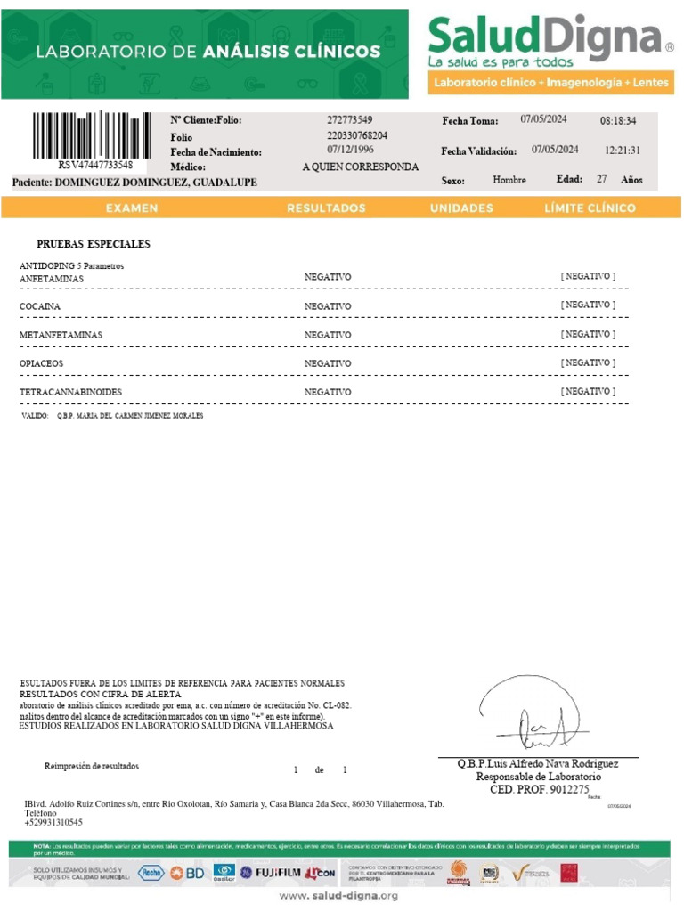 Guadalupe ANTIDOPING 5 ELEMENTOS | Descargar gratis PDF | Medicina | Cuidado de la salud