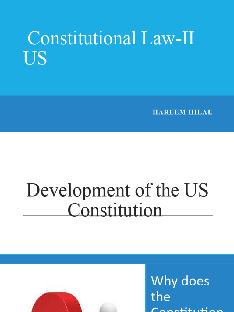 Lecture (4+5) Development of The US Constitution | PDF | Miranda Warning | Litigation