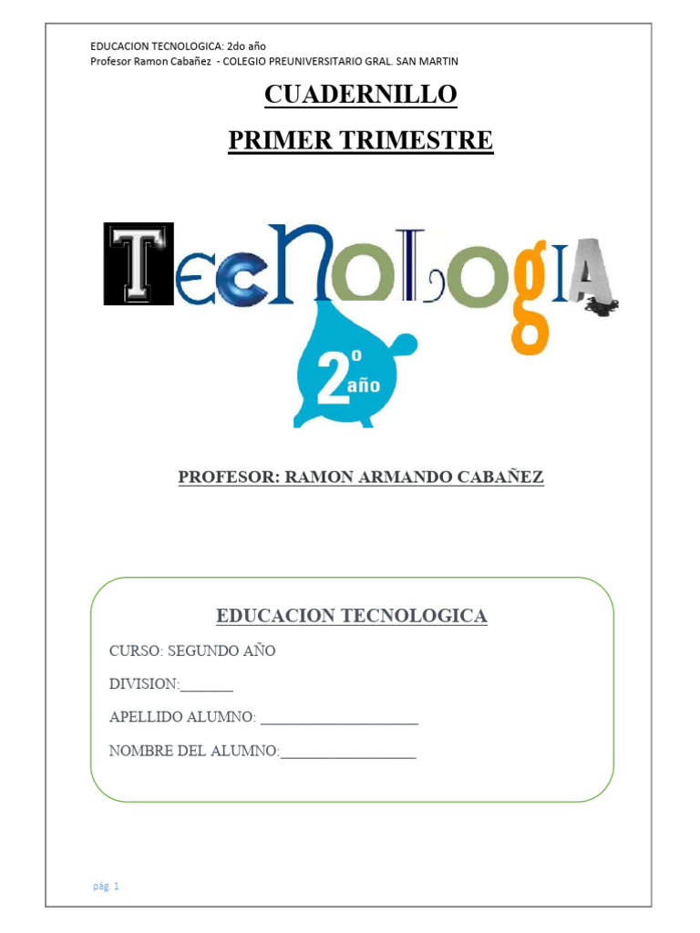 Cuadernillo 2do Año Primer Trimestre 2023 | PDF | Dibujo | Perspectiva (Gráfica)
