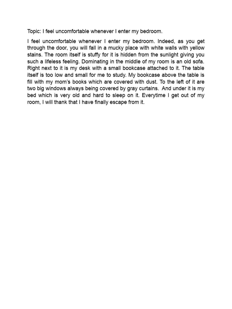 Uncomfortable Bedroom Environment | PDF