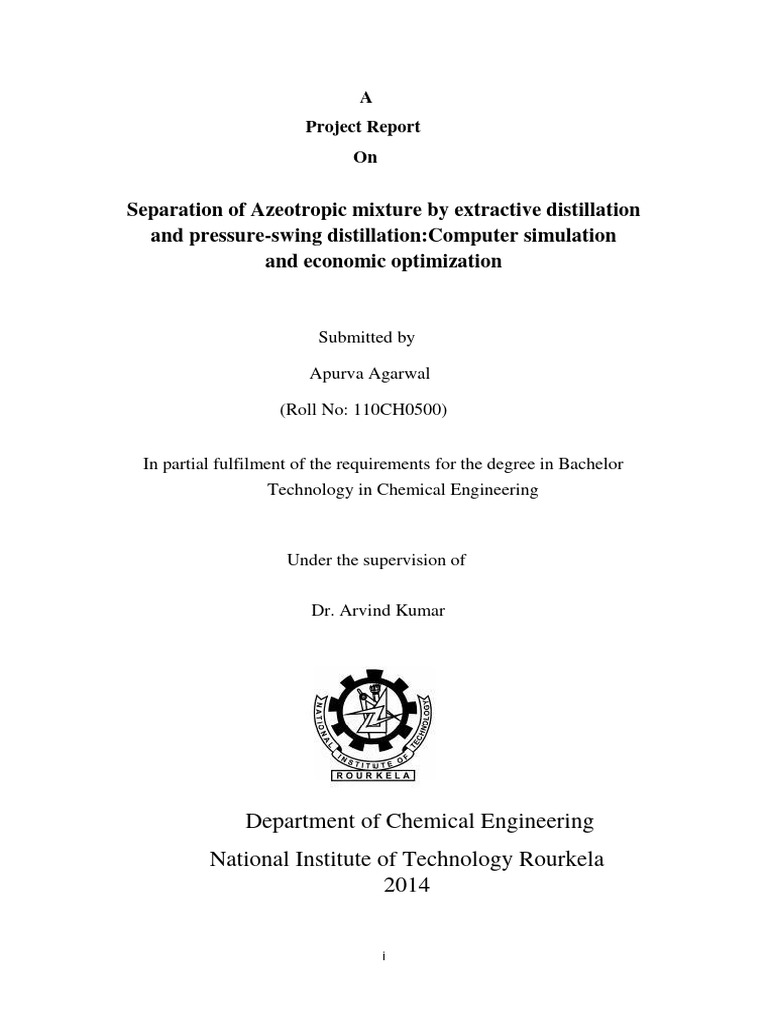 Separation Of Azeotropic Mixture By Extractive Distillation And Pressure Swing Distillation