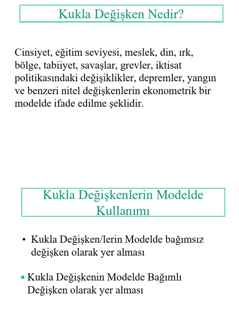 Kukla+Değişkenli+Modeller-Yeni_Versiyon | PDF