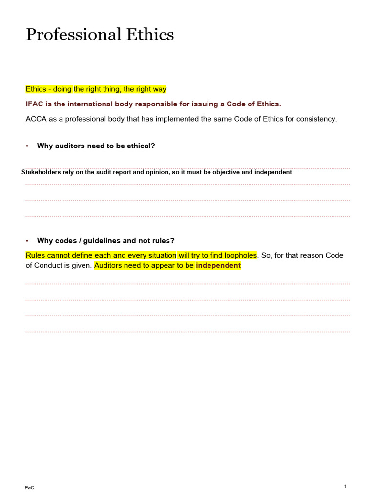 2 Ethics | PDF | Audit | Conflict Of Interest