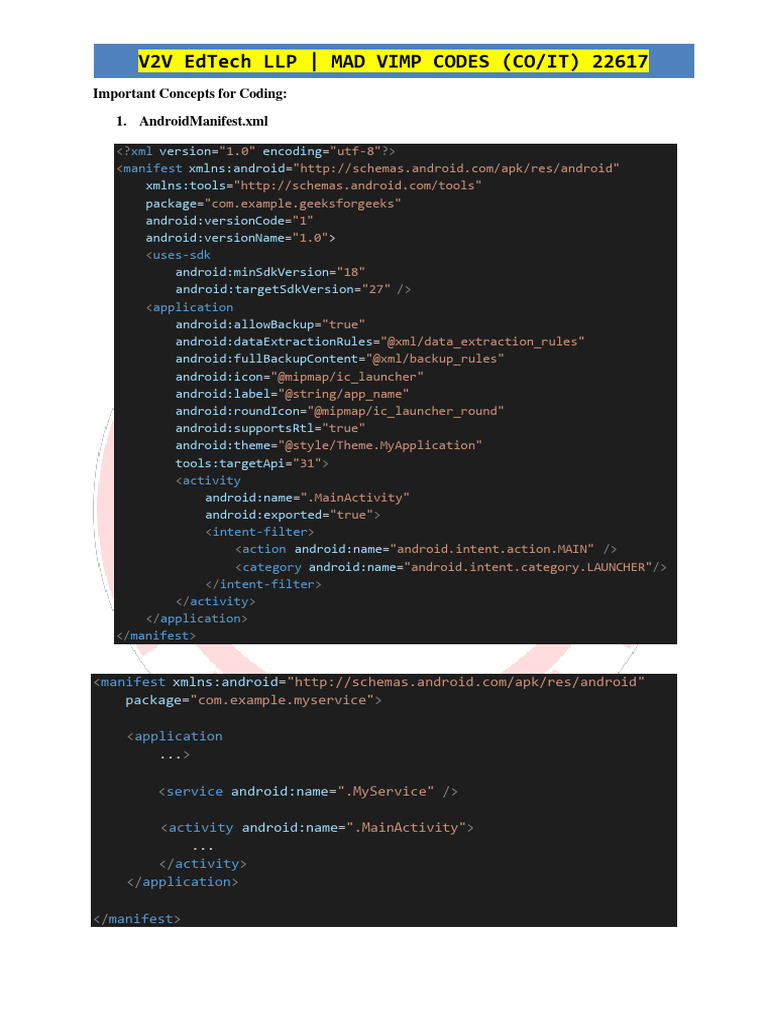 MAD 22617 Codes V2V | PDF | Android (Operating System) | System Software