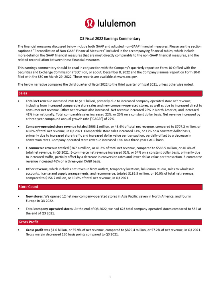 Q3 2022 Earnings Report Summary | PDF | Revenue | Expense