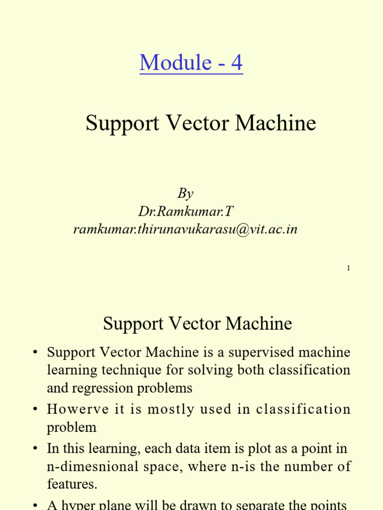 14-Introduction To Support Vector Machine-22-03-2024 | PDF | Support Vector Machine | Data Analysis