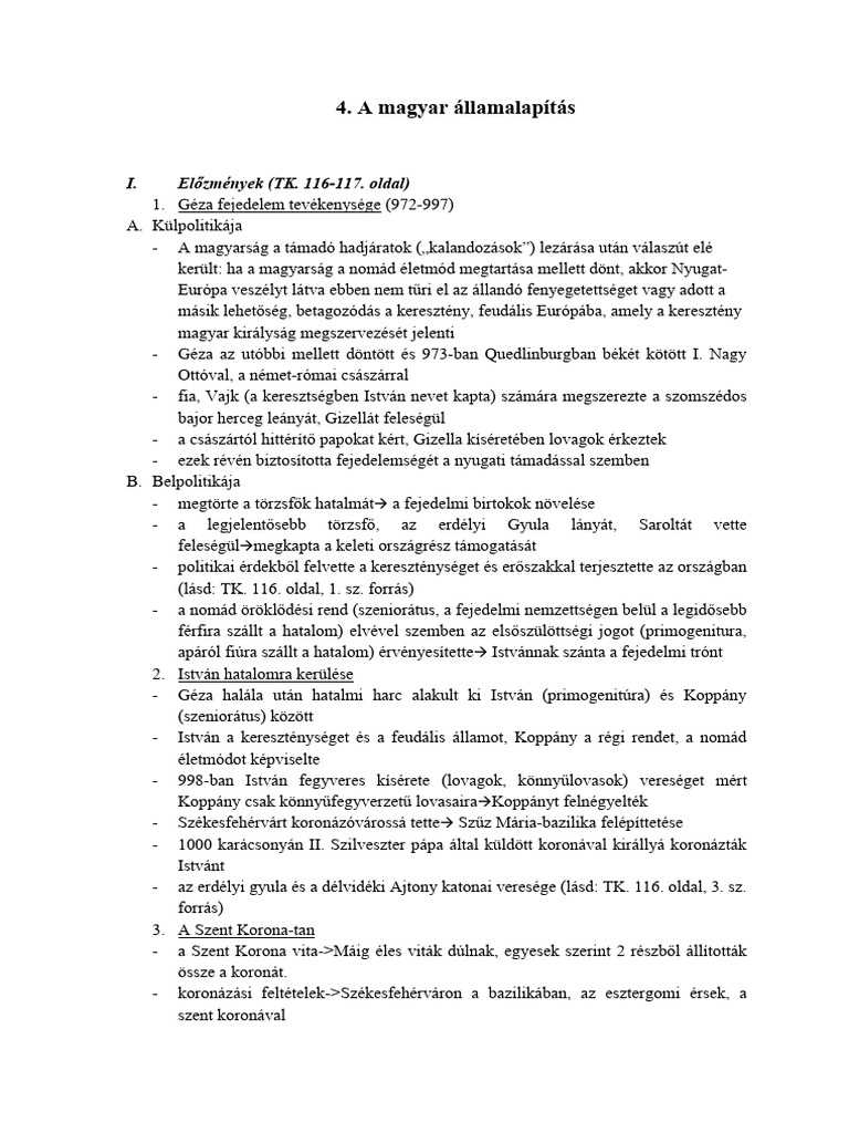 A Magyar Államalapítás | PDF