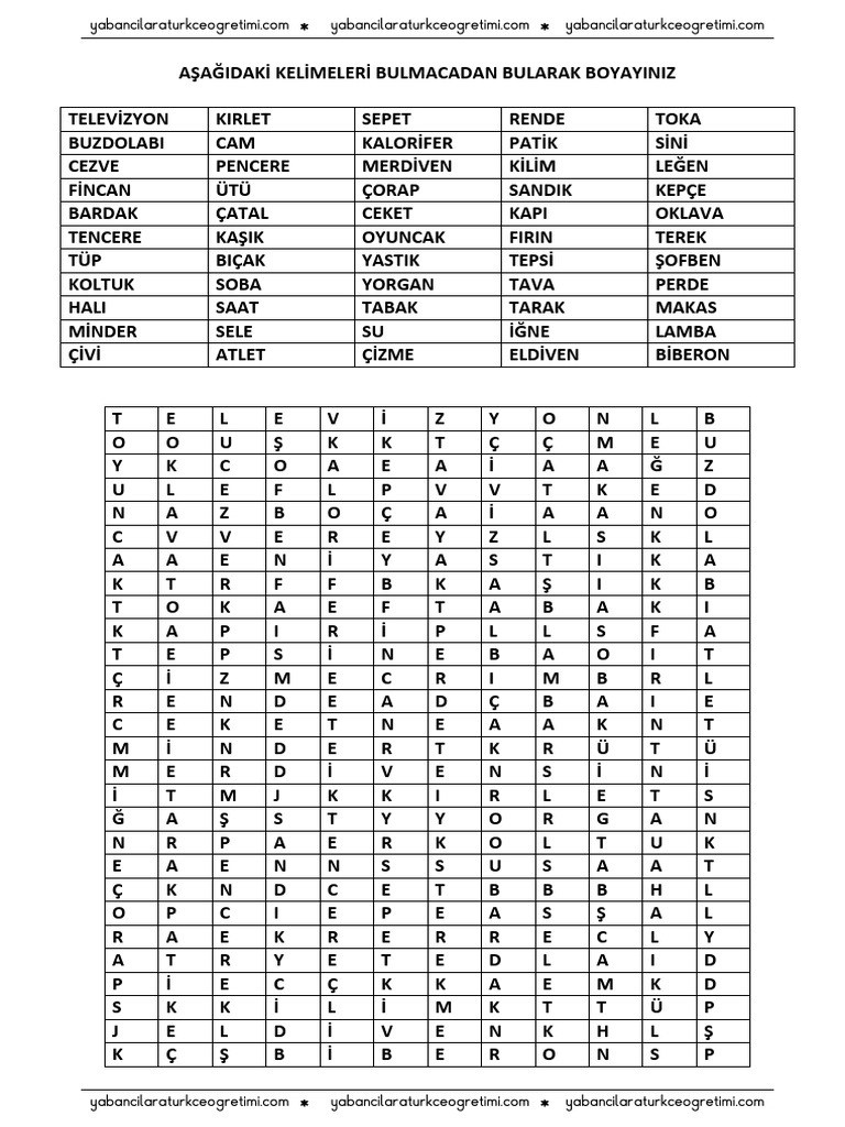 Kelime Bulmaca | PDF