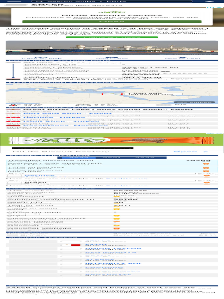 ZAFER, Bulk Carrier - Details and Current Position - IMO 9579315 - VesselFinder | PDF | Suez ...