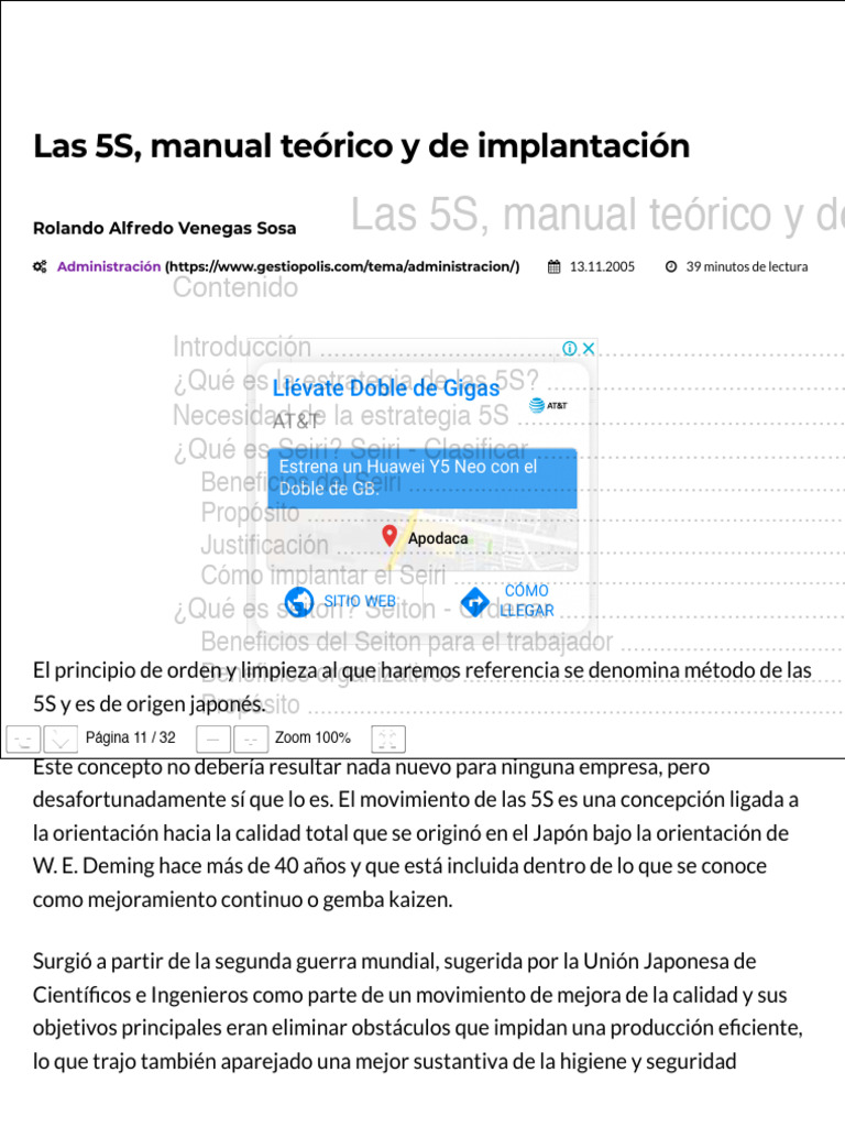 Las 5S Manual Teorico y de Implantacion | Descargar gratis PDF | Lean Manufacturing