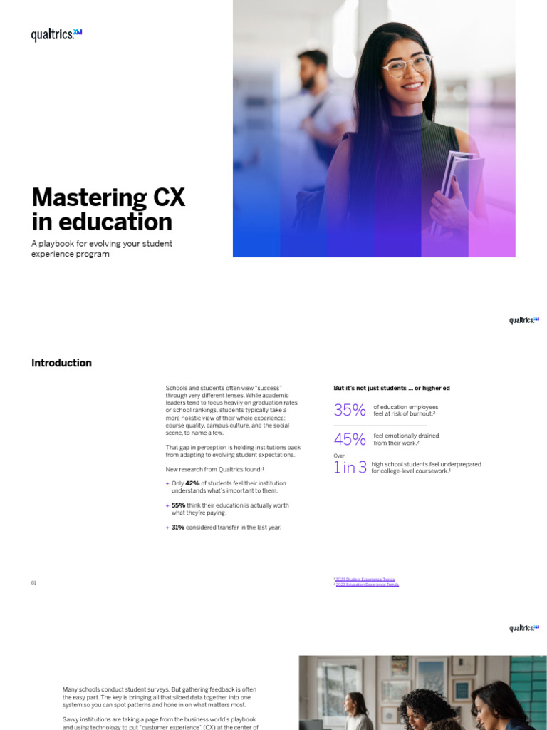 Qualtrics Mastering CX in Education | PDF | Employee Retention | Customer Relationship Management