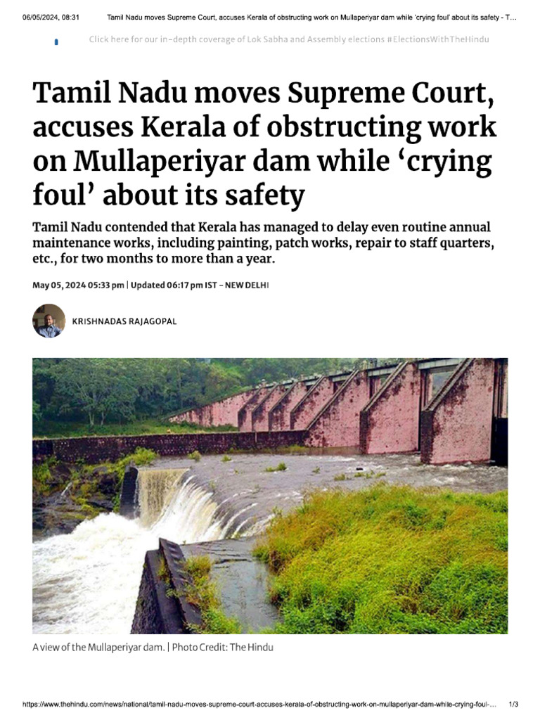 Mullaperiyar Dam Controversy | PDF