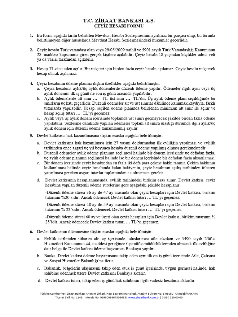 Ceyiz Hesabi Formu Pdf